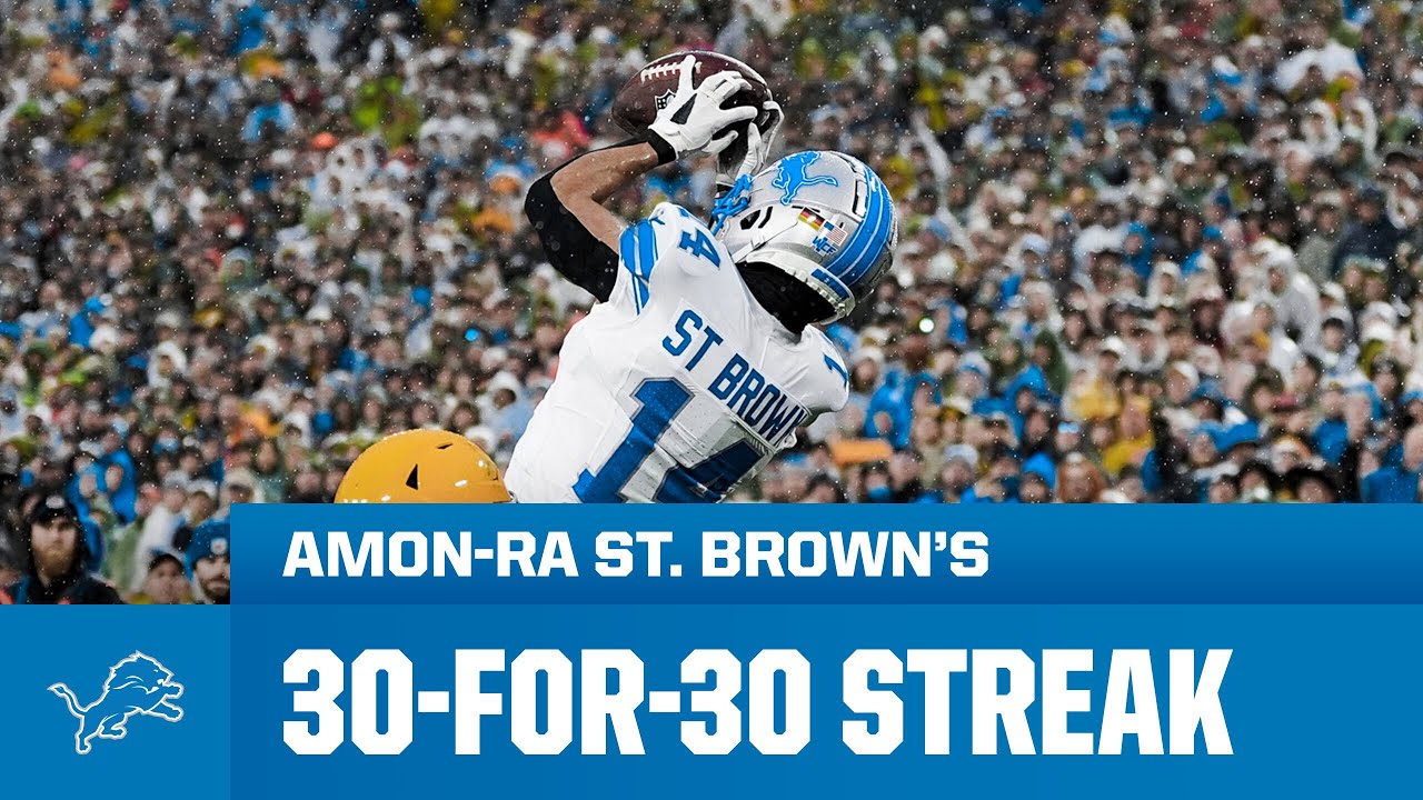 Amon Ra St Brown blue hair: Lions WR college, draft pick, contract