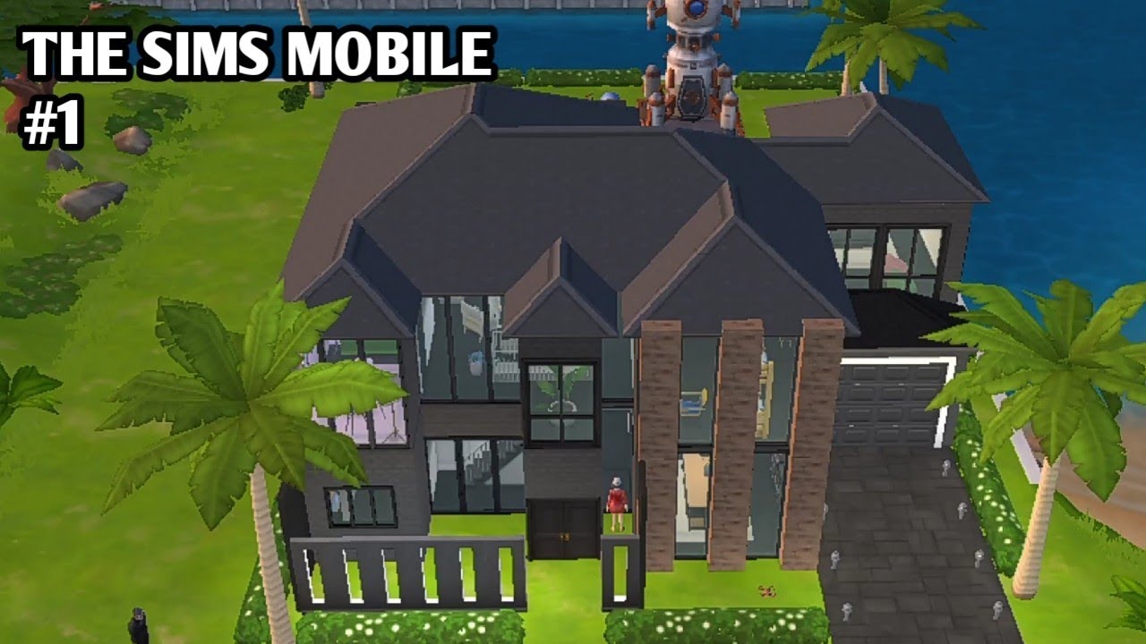 Design rumah modern The Sims Mobile || Modern home design The Sims ...