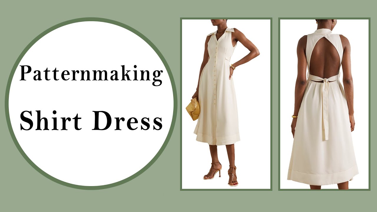 DIY- How To Draft Cut Out Shirt Dress | Sewing Pattern - YouTube