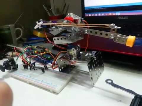 DIY rubber band gun using arduino - YouTube