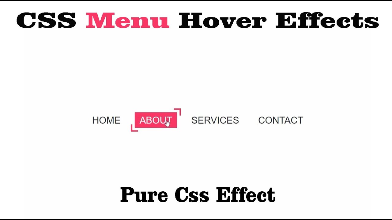 Css Cool Menu Hover Effect Using Html5 And Css3 Youtube 6504