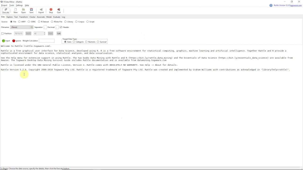 How To Setup Rattle In R Data Analytics Through Graphical Interface