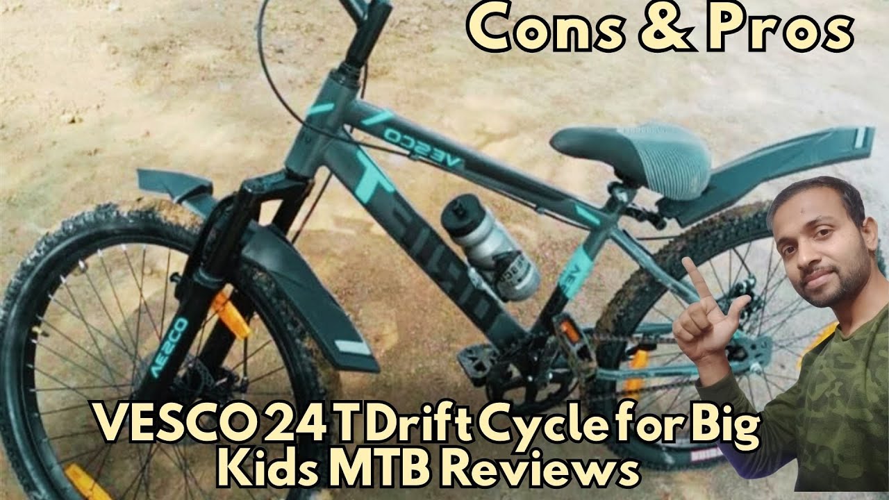 VESCO 24 T Drift Cycle for Big Kids MTB Mountain Bike Reviews - YouTube