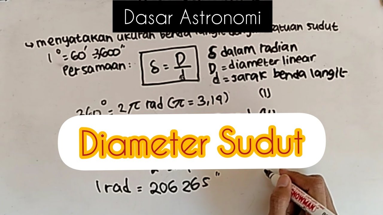 Diameter Sudut dalam Astronomi - Persiapan KSN-K Astronomi 2021 - YouTube