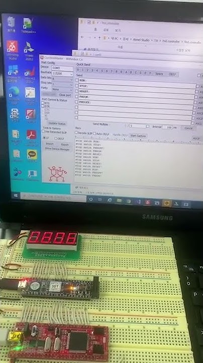 AVR - Stop Watch , UART 통신으로 확인 및 제어 - 20211123 - YouTube