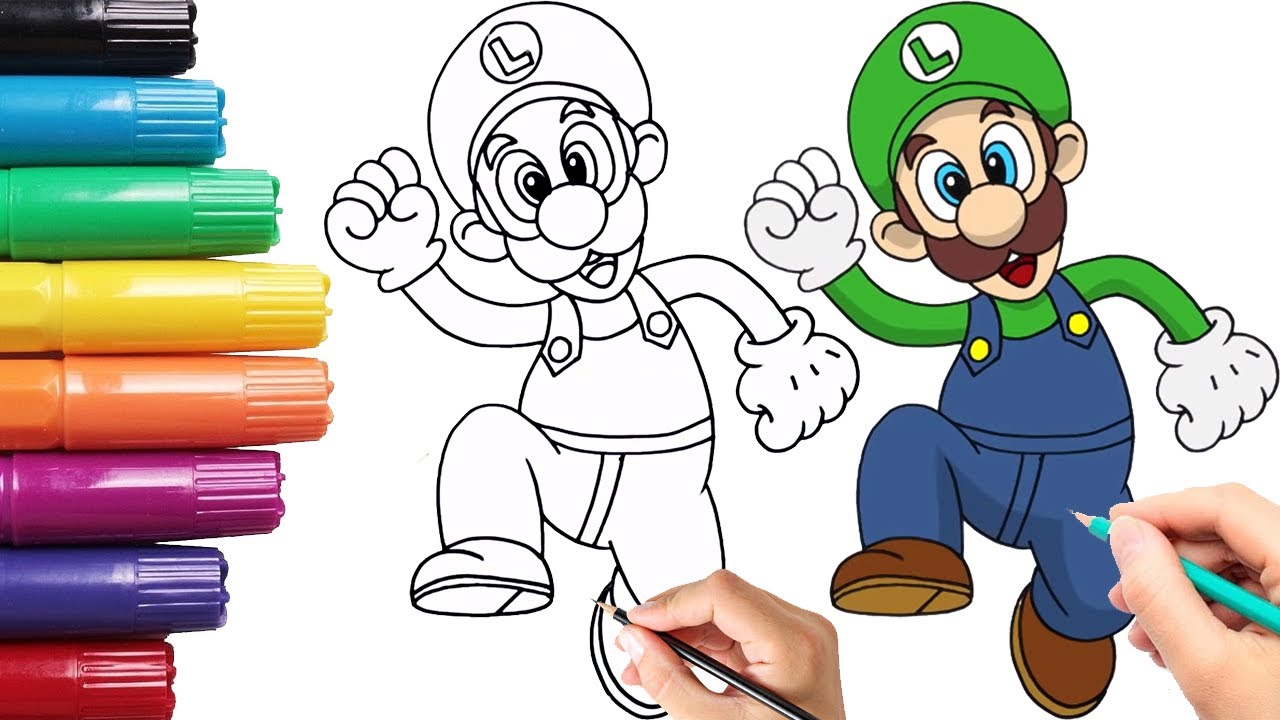 How to Draw Luigi | Mario Bros - YouTube
