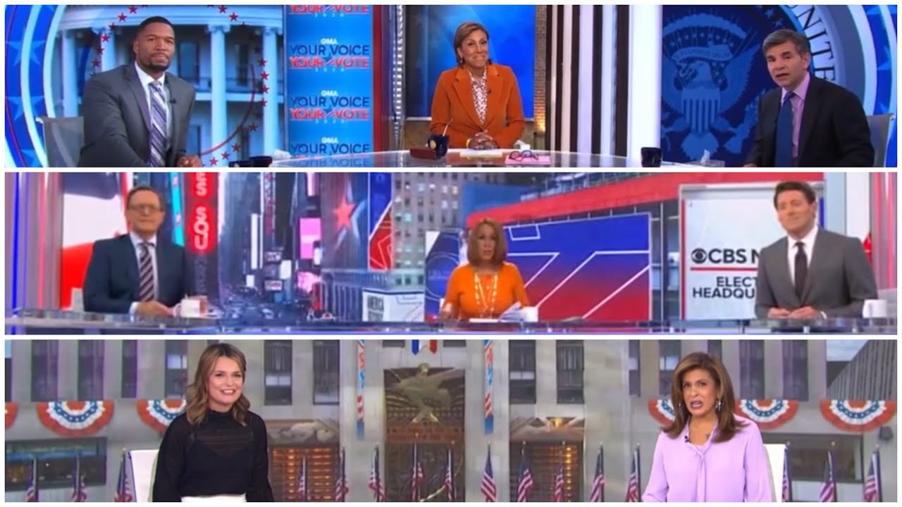 2020 Election Day: Intros of Morning Show (ABC, CBS & NBC) - YouTube