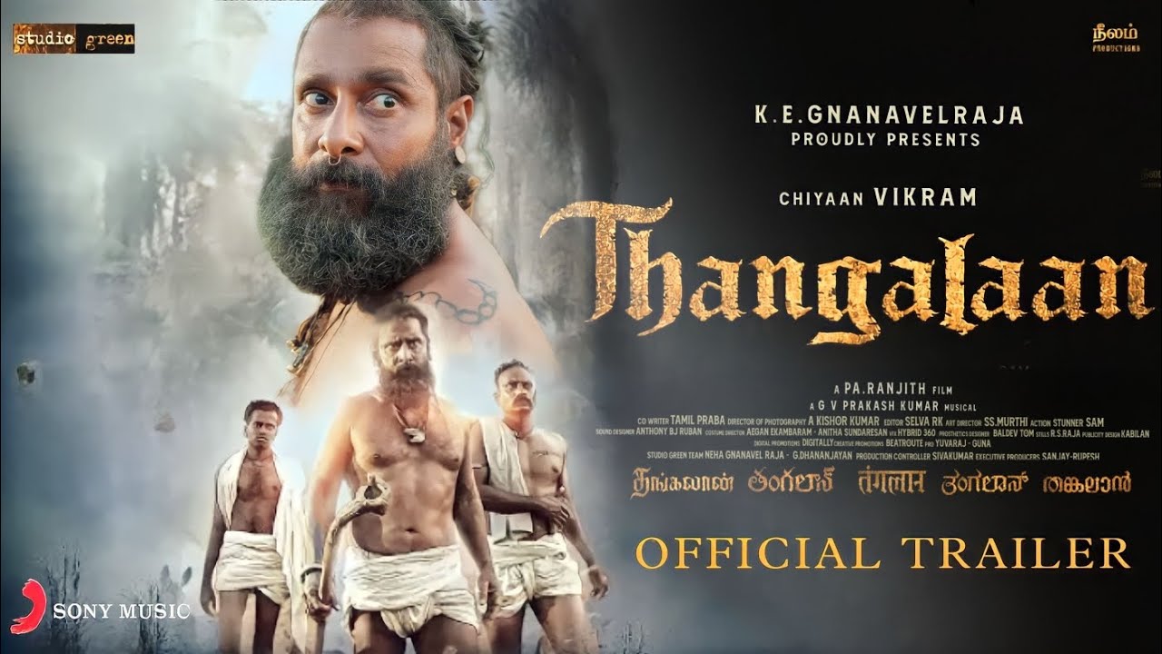Thangalaan - Official Trailer | Chiyaan Vikram | Pa Ranjith | G V ...