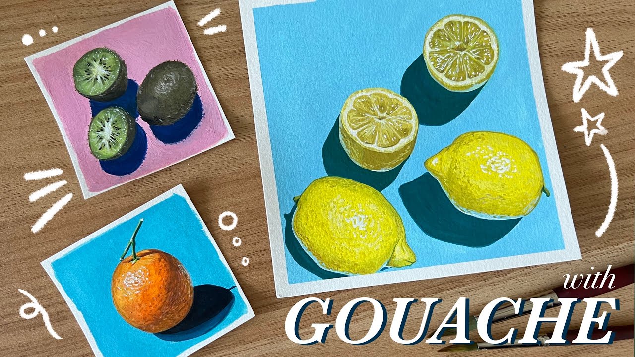 paint with me 💛 still life with gouache and getting out of an art block ...