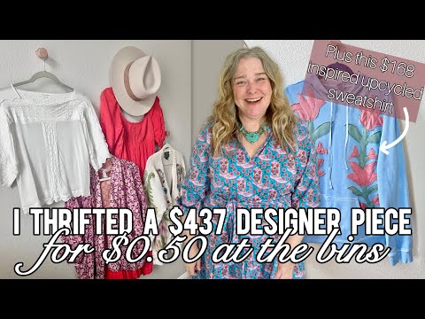 I Thrifted a $437 Designer Piece for $0.50 at The Bins + A $168 Inspired Upcycled Sweatshirt