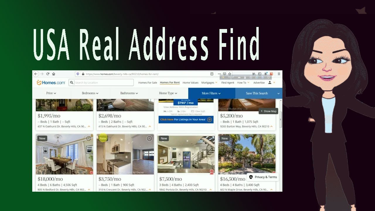 How to USA Survey Real Address find - YouTube