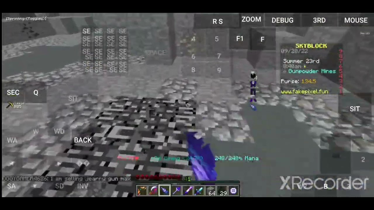 How to get easy mining exp in Skyblock Fakepixel - YouTube