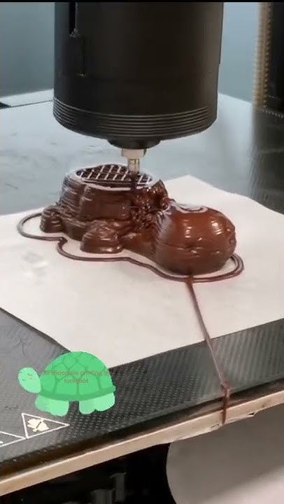 LuckyBot food extruder for 3D printer- Chocolate turtle - YouTube
