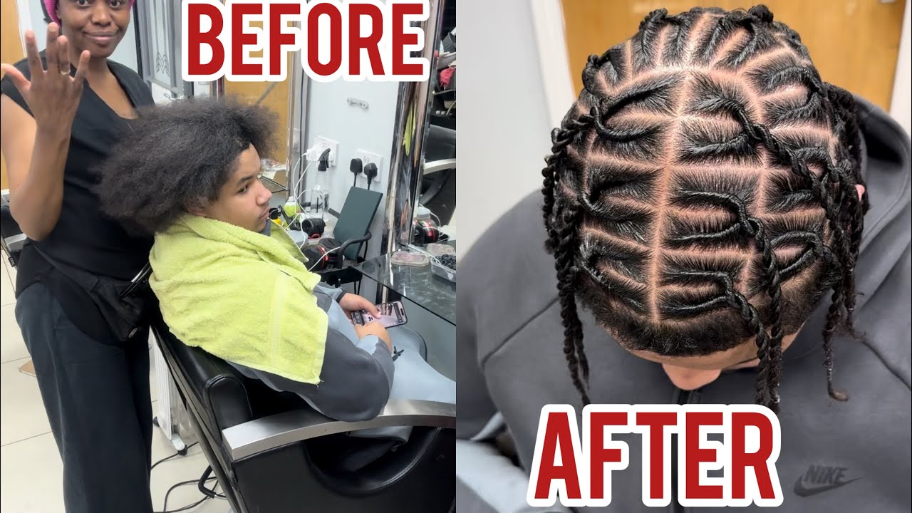 Learn how to twist men hair plug twists (off white - YouTube