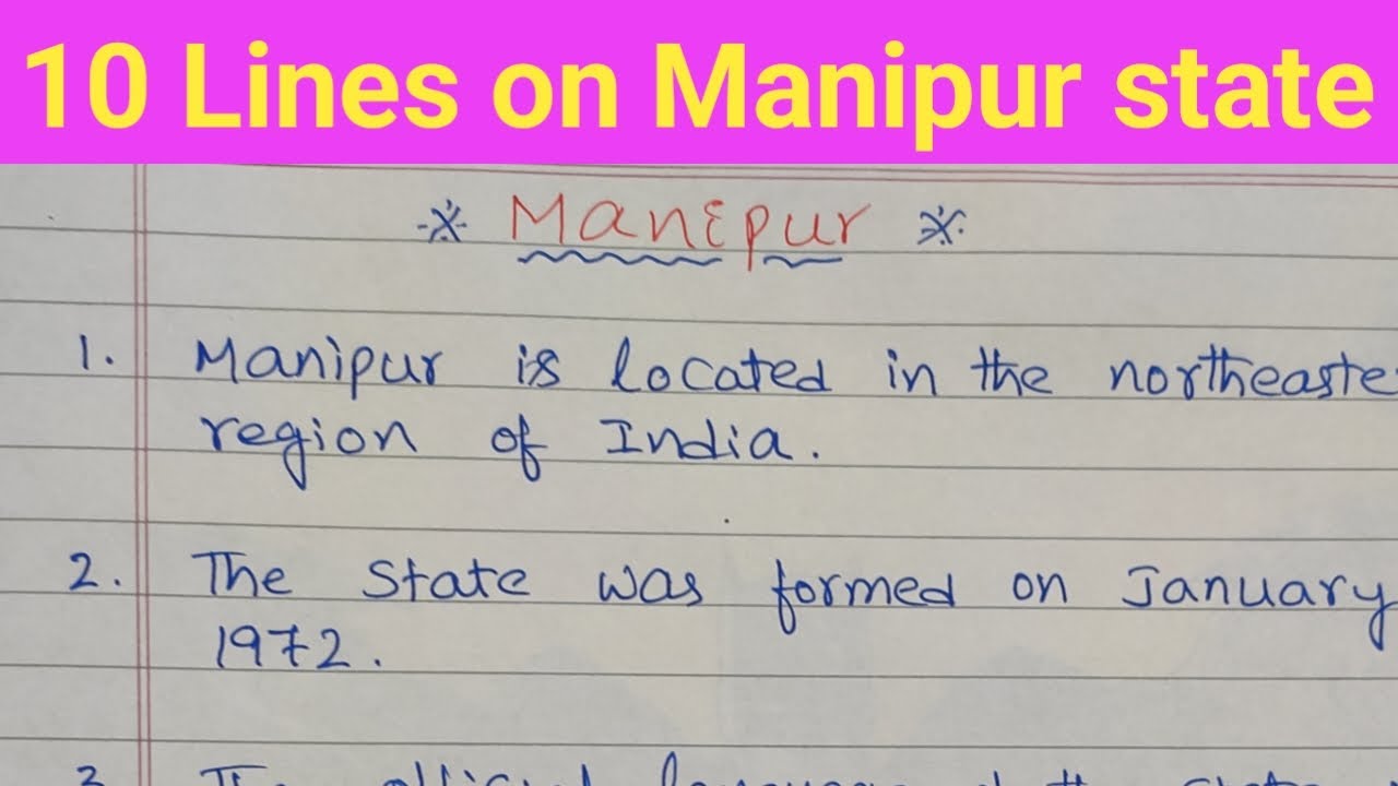 10 Line on Manipur State/Essay on Manipur state/About Manipur/Manipur ...