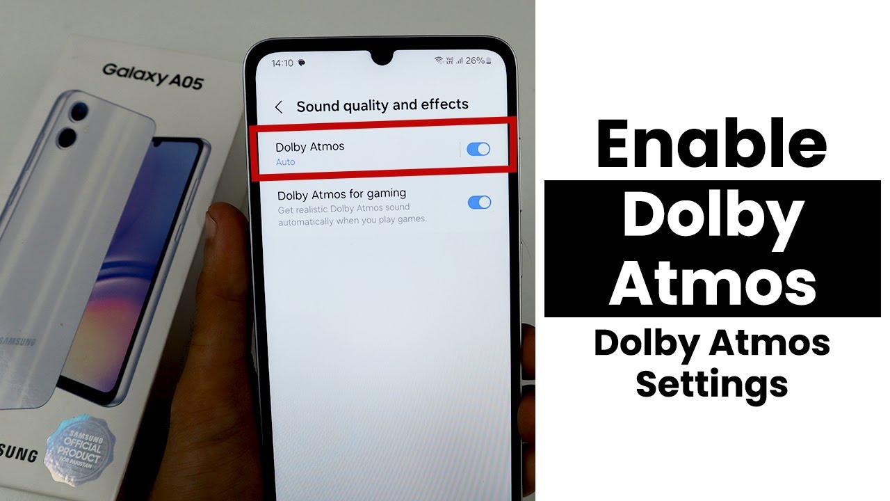 Enable Dolby Atmos In Samsung Galaxy A05 | Dolby Atmos Settings - YouTube