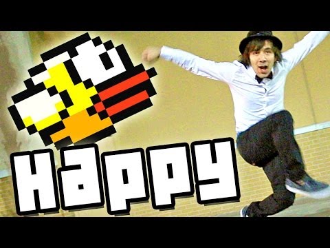 Pharrell Williams - "Happy" PARODY (Flappy Bird) | Pharrell's "Happy ...