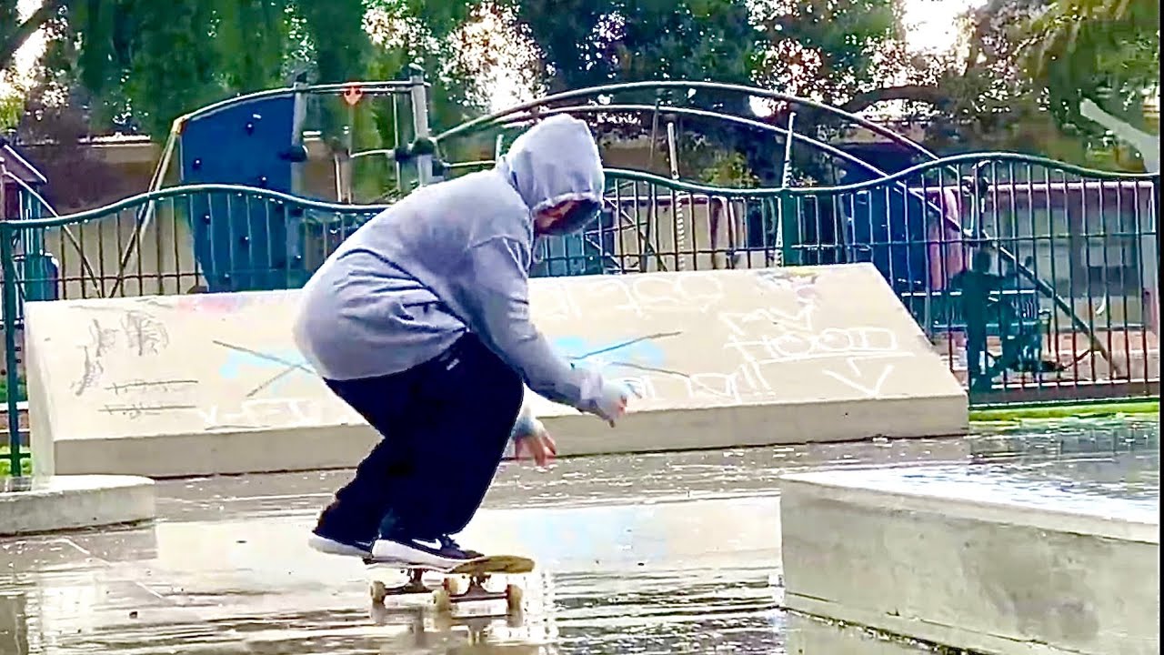 Skating The Slipperiest Skatepark in the Rain 🌧️ - YouTube