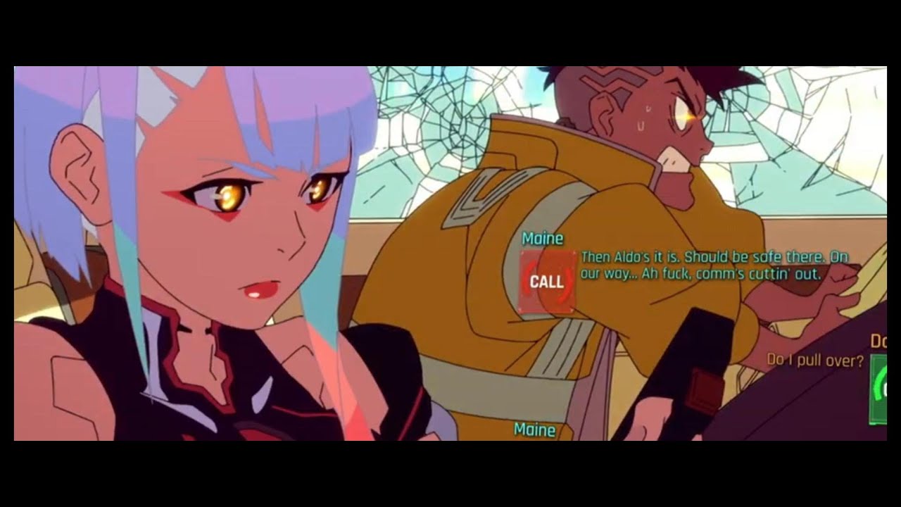 cyberpunk edgerunners car chase 1/2 crossover - YouTube