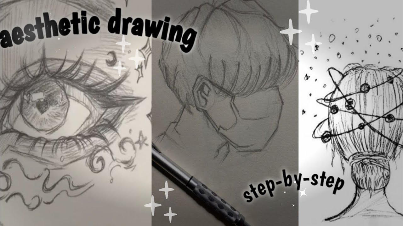 EASY AESTHETIC DRAWING IDEAS || STEP BY STEP AESTHETIC DRAWING/ EASY ...