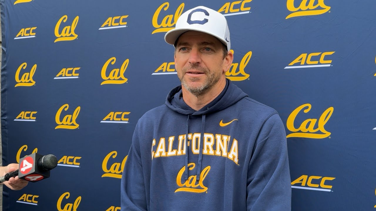 Cal head coach Justin Wilcox talks after Day 1 of training camp (7.30. ...