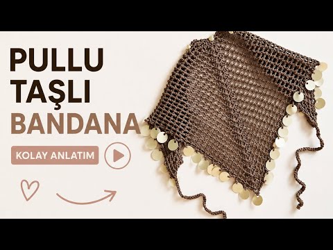 Tığ İşi Kolay Bandana Modeli ✨ Easy Crochet Bandana Tutorial