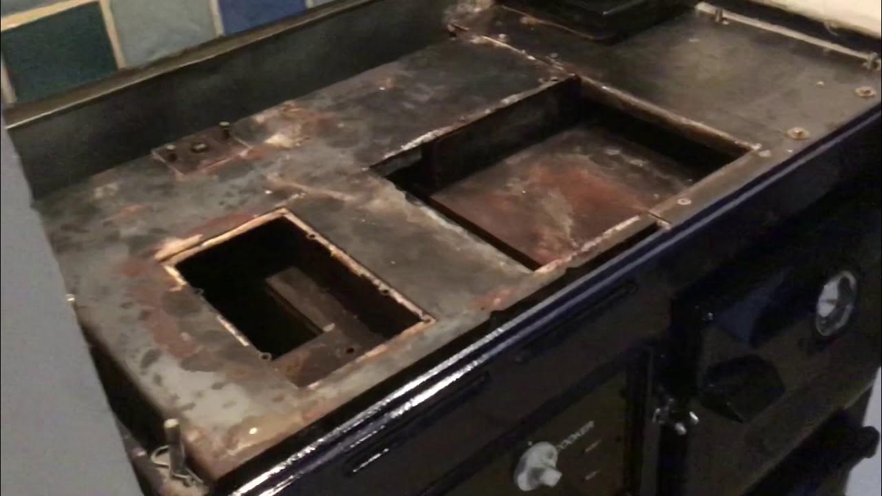 Rayburn 400 series ceramic insulation and cooker plate repair. - YouTube