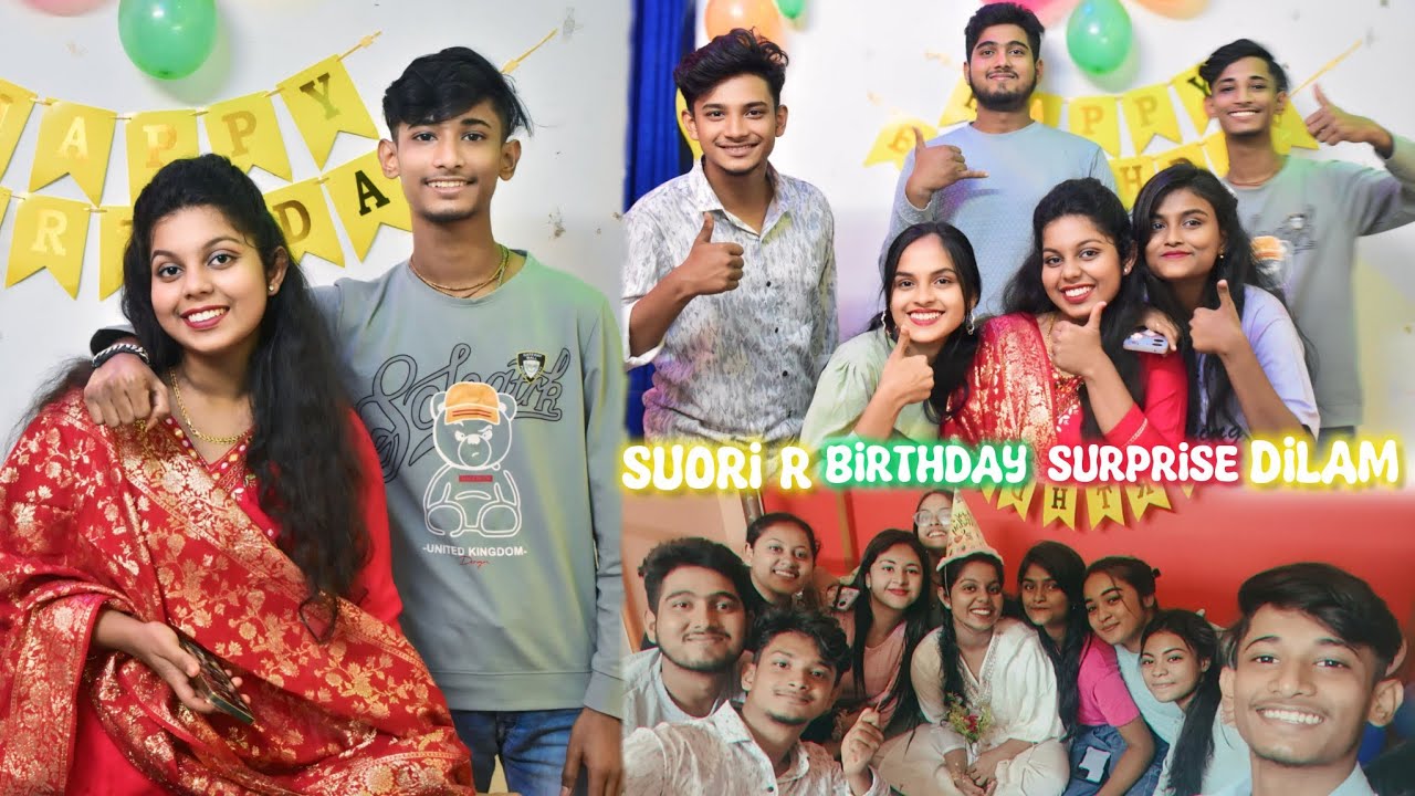 Sprity r🎂Birthday🎂 Surprise Dilam amra sobay 🤩 Sprity Ki Bollo Amader?🥳 ...