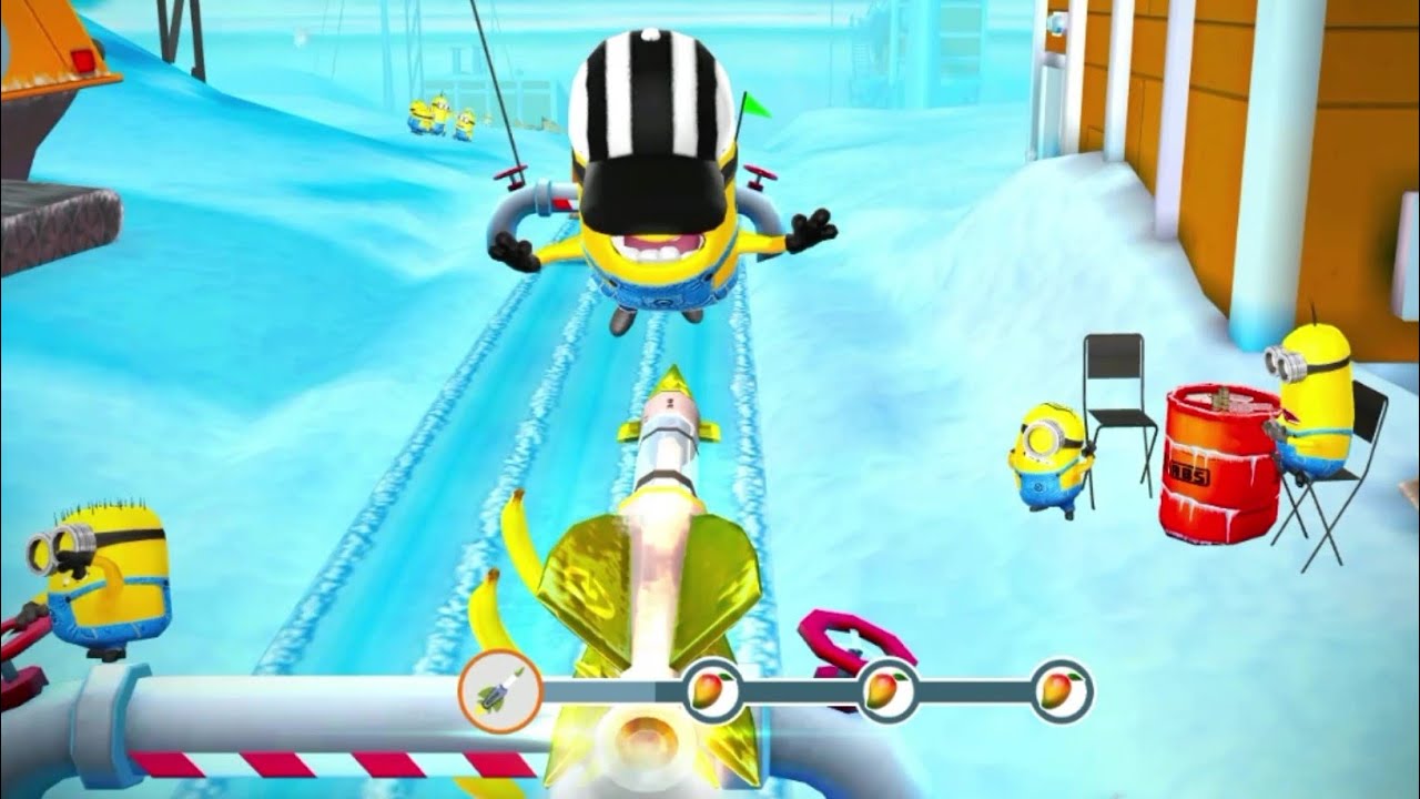 #136 The Arctic base, Collect banana with Gru's Rocket Despicable me ...