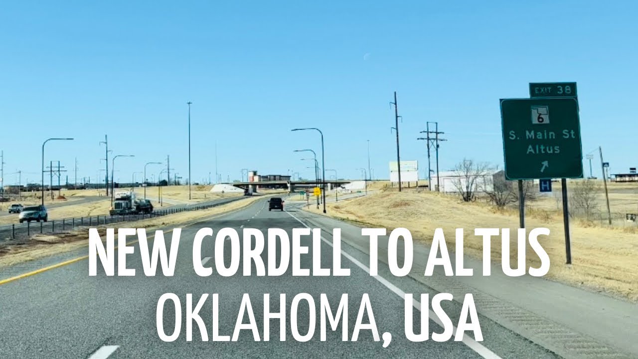 Driving from New Cordell to Altus, I-40 West, Oklahoma, USA - YouTube