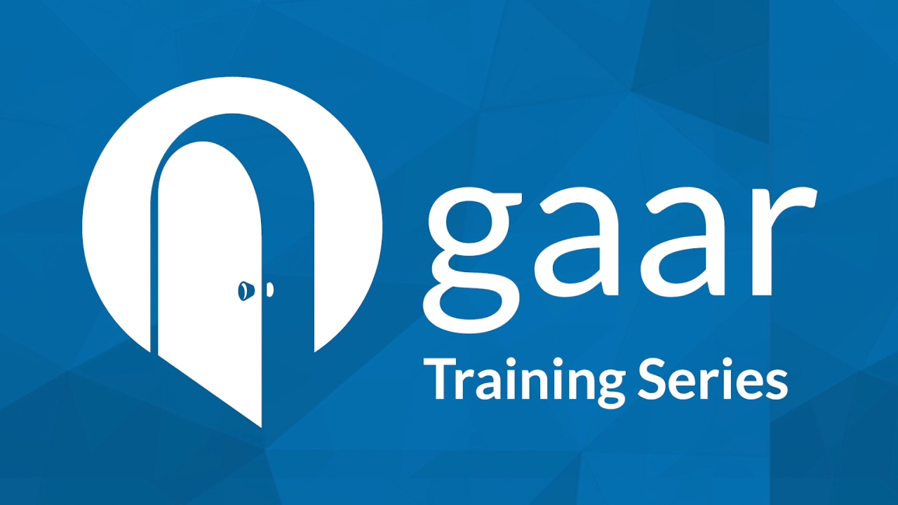 GAAR Training - Homepage Configuration - YouTube
