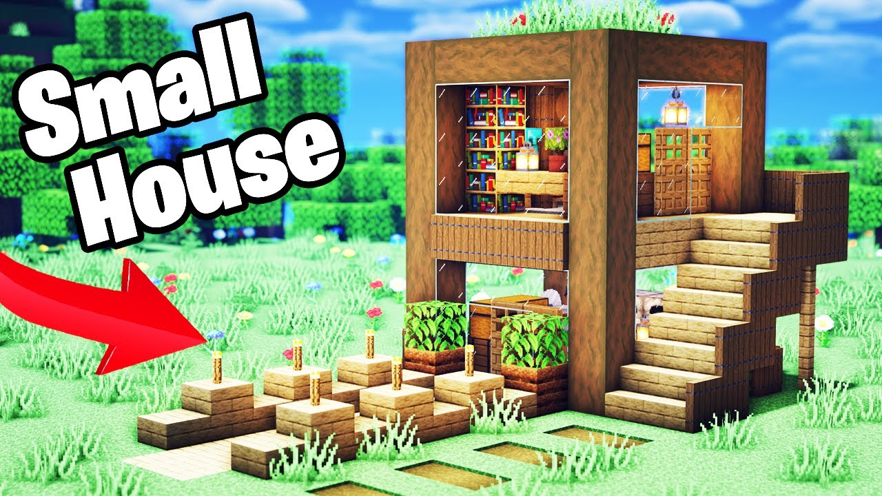Minecraft: How To Build a Wooden CUBE Survival House - YouTube