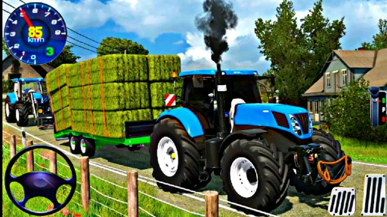 REAL TRACTOR GAME SIMULATOR 2 | BEST TRUCKS ON UPHILL | 3D DRIVING ...