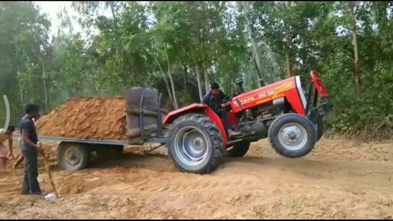 TAFE 30DI Heavy Duty Massey Ferguson Tractor Stunt Video I Chaudhary ...