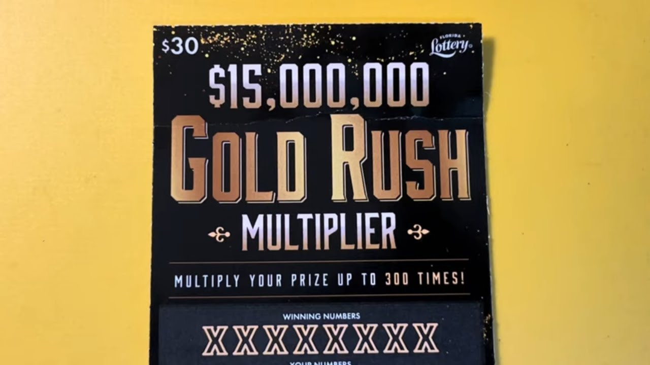 $15,000,000 GOLD RUSH MULTIPLIER SCRATCH OFF FROM THE FLORIDA LOTTERY ...