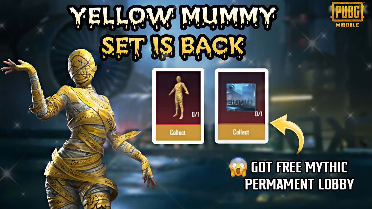 🥰YELLOW MUMMY SET BACK WITH FREE MYTHIC LOBBIES🔥 PUBG/BGMI - YouTube