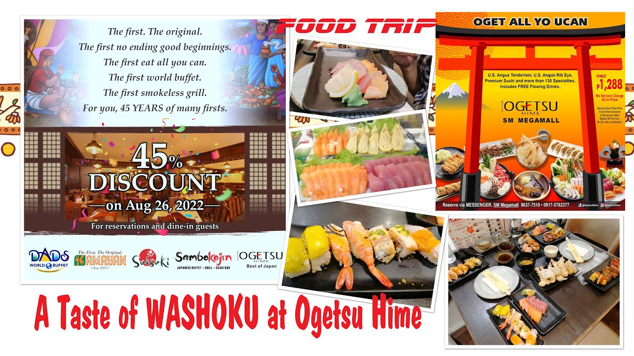 Ogetsu Hime SM Megamall A taste of WASHOKU | FOOD TRIP - YouTube