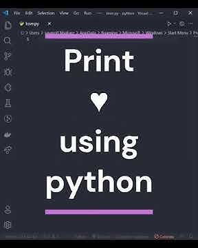 You want to print love heart using python then watch this video😍😍 - YouTube