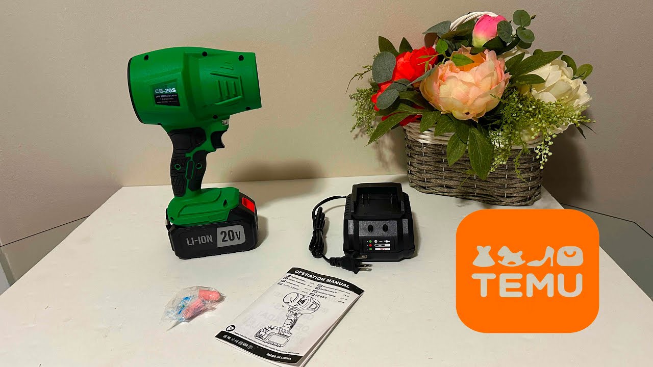 TEMU Handheld Cordless Blower with 4ah Battery and Fast Charger Review ...