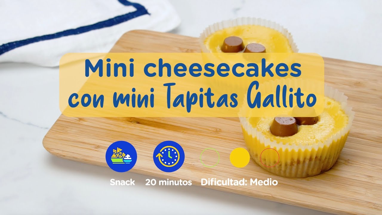 Mini cheesecakes con mini Tapitas Gallito l Deliciosa Inspiración - YouTube