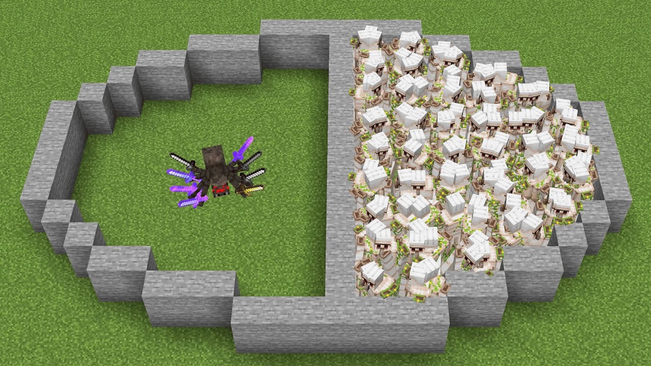 super spider vs 1000 iron golems (who will win?) - YouTube
