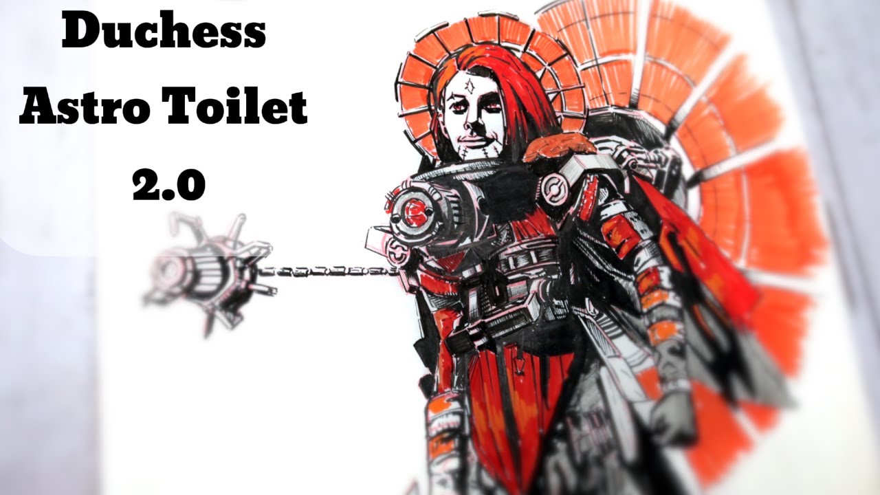 Drawing Duchess Astro Toilet 2.0 / Mike Mignola Style - YouTube