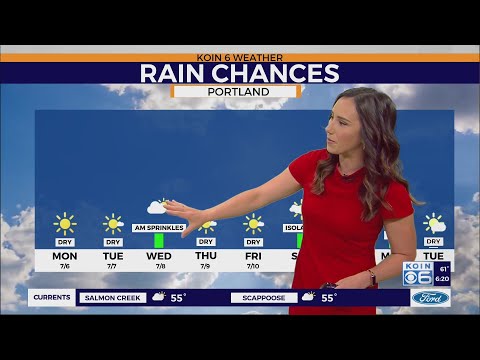 Toasty temps on Monday in Portland