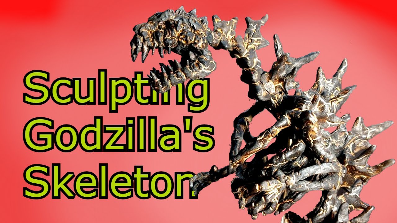 Godzilla Skeleton Polymer Clay Sculpture (full process time-lapse ...