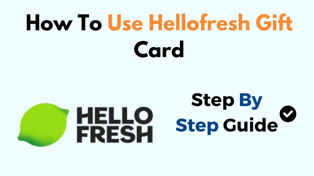 How To Use Hellofresh Gift Card - YouTube