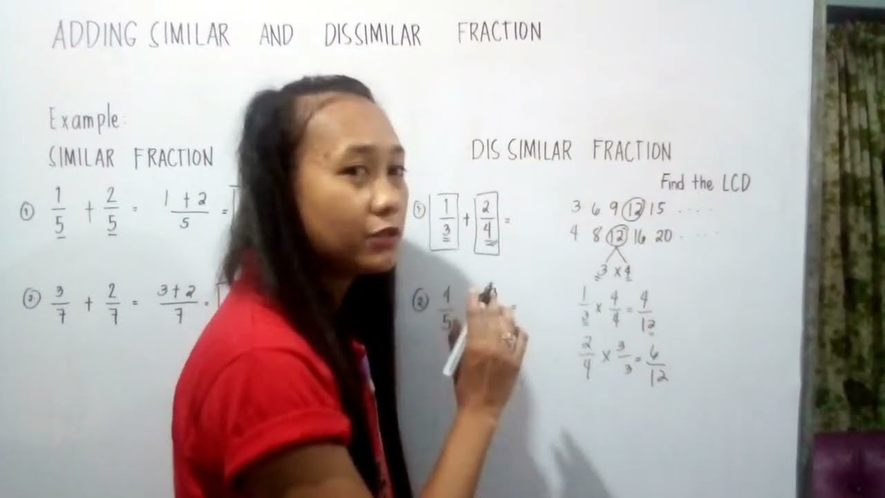 Adding similar and dissimilar fraction - YouTube