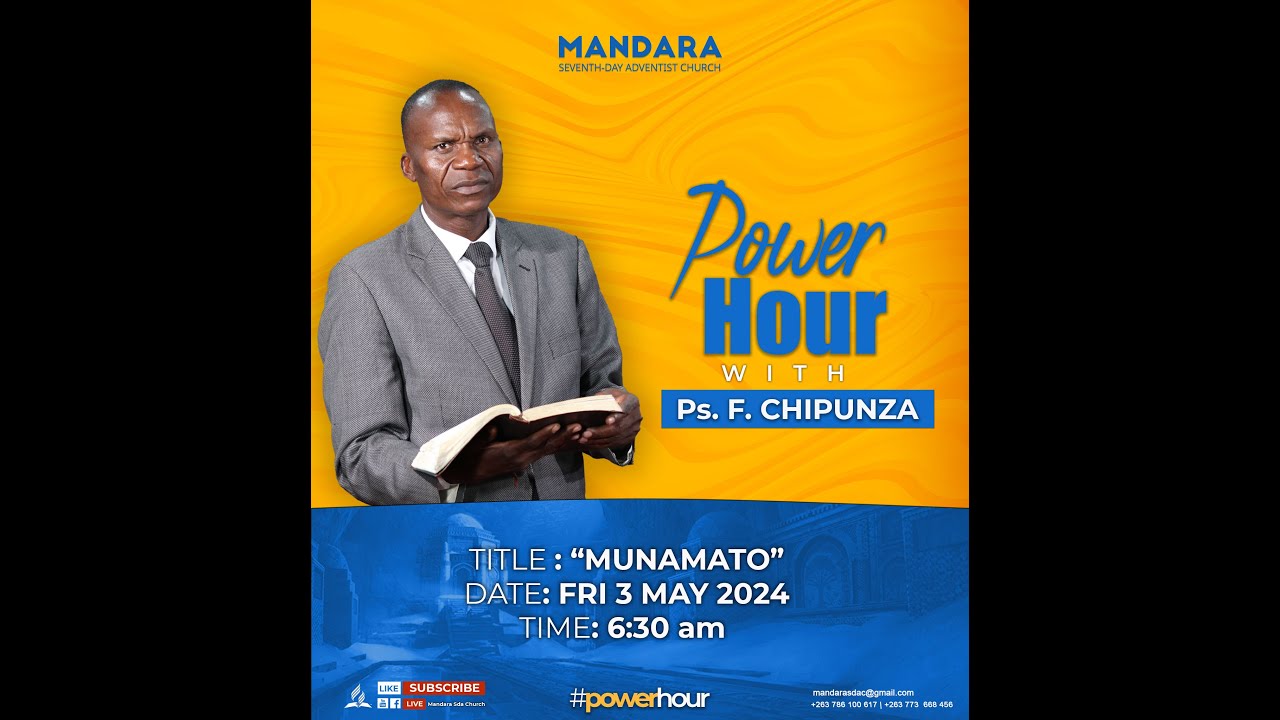 || Power Hour || Pastor F. Chipunza || Munamato || FRI 3 May 2024 ...