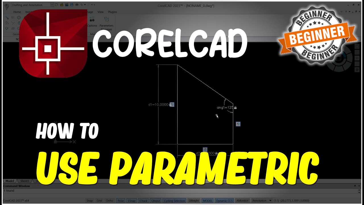 CorelCAD How To Parametric Tutorial - YouTube