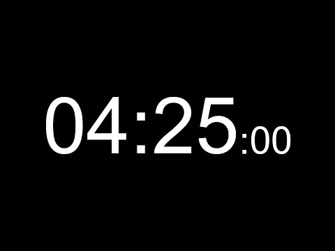 4 Minute 25 Second Timer (Sound Alert, Millisecond) | 4 Dakika 25 Saniye Sayaç (Sesli Uyarı, Salise)