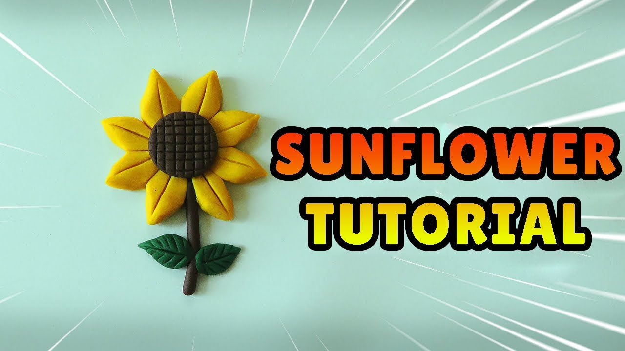🔴 DIY How to make a SUNFLOWER - Easy Polymer Clay and Fondant Cakes ...